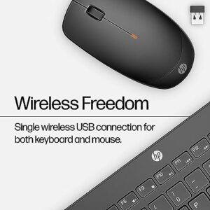 HP 230 Wireless Mouse and Keyboard Combo - 2.4GHz Wireless Connection - Long Battery Life - Durable & Low-Noise Design - Windows & Mac OS - Adjustable 1600 DPI - Numeric Keypad (18H24AA#ABA)