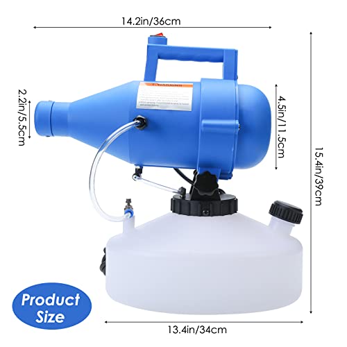 Finderomend 4.5L (1.2 Gallon) Electric ULV Portable Fogger Sprayer Ultra-Low Capacity Atomizer Multi-Purpose Spraying Distance 30ft for Home,Hotel,Church,School,Yard