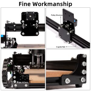 FoxAlien Masuter 4040 CNC Router Machine, 3-Axis Engraving Milling Machine 15.75x14.96” Working Area for Carving Cutting Wood Acrylic MDF Nylon