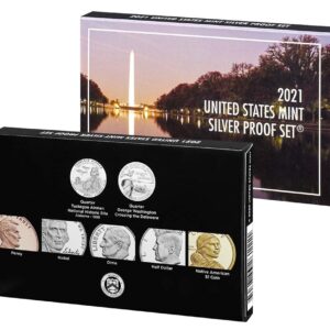 2021 S U.S. Mint 7 Coin Silver Proof Set - OGP box and COA Proof