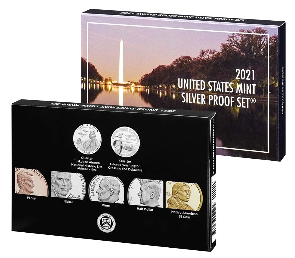 2021 S U.S. Mint 7 Coin Silver Proof Set - OGP box and COA Proof