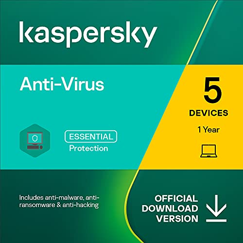 Kaspersky Anti-Virus 2023 | 5 Devices | 1 Year | PC | Online Code