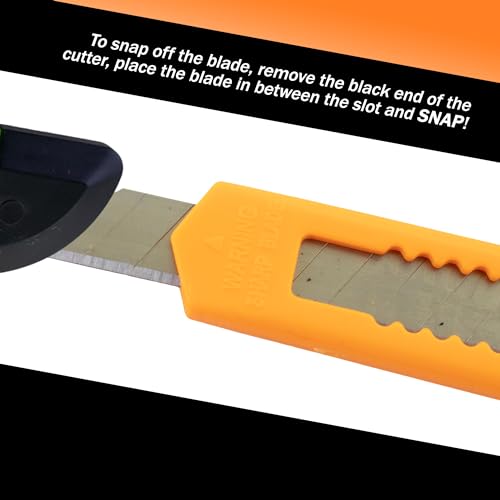 20x Bulk Small Neon Orange Utility Knife Box Cutters Snap Off Blade 9MM Blade