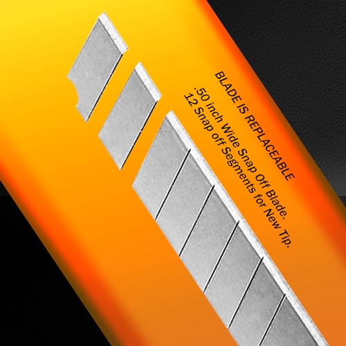 20x Bulk Small Neon Orange Utility Knife Box Cutters Snap Off Blade 9MM Blade