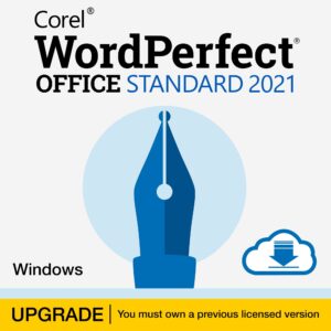 corel wordperfect office standard upgrade 2021 | office suite of word processor, spreadsheets & presentation software [pc download]