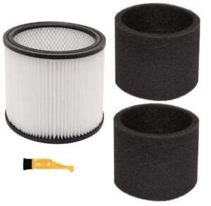 replacement 90304 90350 90333 9030462 cartridge filter foam sleeve compatible with shop-vac 5 gallon up wet/dry vacuum cleaners compare to part # 90304,90585