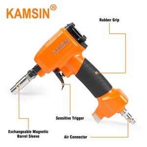 KAMSIN #1170 Pneumatic Decorative Nailer 11.7mm(7/16-Inch) Head Diameter Air Power Tack Nail Gun Finish Nailer for Upholstering, Leather Cover of Sofaofa (1170 Deco Tack Nail Gun)