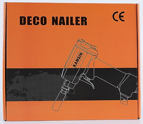 KAMSIN #1170 Pneumatic Decorative Nailer 11.7mm(7/16-Inch) Head Diameter Air Power Tack Nail Gun Finish Nailer for Upholstering, Leather Cover of Sofaofa (1170 Deco Tack Nail Gun)