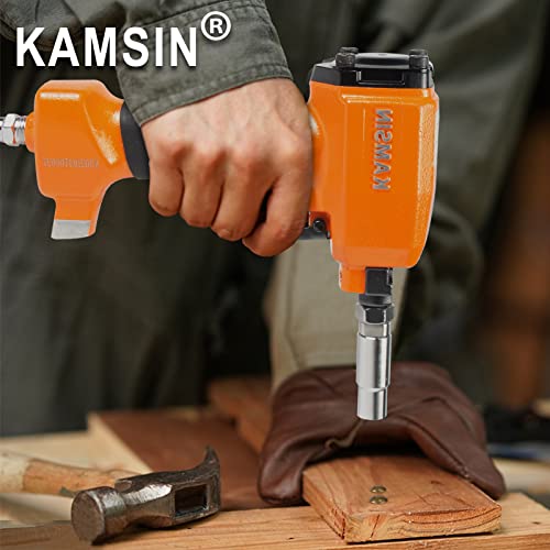 KAMSIN #1170 Pneumatic Decorative Nailer 11.7mm(7/16-Inch) Head Diameter Air Power Tack Nail Gun Finish Nailer for Upholstering, Leather Cover of Sofaofa (1170 Deco Tack Nail Gun)