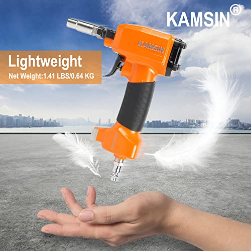 KAMSIN #1170 Pneumatic Decorative Nailer 11.7mm(7/16-Inch) Head Diameter Air Power Tack Nail Gun Finish Nailer for Upholstering, Leather Cover of Sofaofa (1170 Deco Tack Nail Gun)