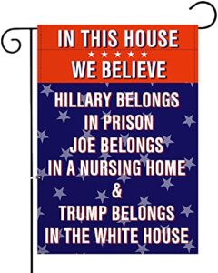 xifan premium garden flag for anti biden trump 2024 funny double sided 12.5 x 18 inch yard outdoor decoration