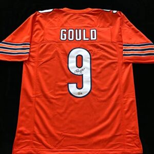 Robbie Gould Signed Autographed Orange Football Jersey Beckett COA - Size XL - Chicago Bears Legendary Kicker