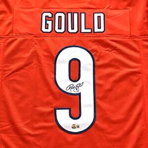 Robbie Gould Signed Autographed Orange Football Jersey Beckett COA - Size XL - Chicago Bears Legendary Kicker