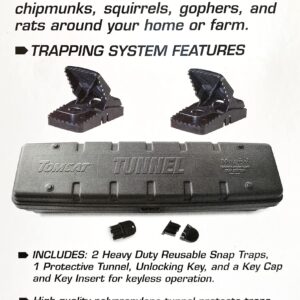 Tomcat Motomco Tunnel Trapping System - Full CASE Bait Station and Trap Station Includes 8 Individual Reusable Snap Traps | 4 Individual Tunnels in Set | Made in USA