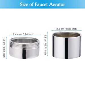 iFealClear 8 Pack Faucet Aerator Insert Set, Faucet Flow Restrictor Aerator Replacement, sink aerator with 2 Pcs Solid Brass Shell, 55/64 Female Thread Water Saving Faucet Aerator for Kitchen,Bathroom