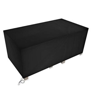 qianqianqiyi patio furniture covers outdoor waterproof furniture cover patio set cover outdoor table and chair cover black (66.93" l x 45.28" w x 27.95" h)