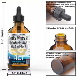 Crystal Clear Lab CD Kit with Hydrochloric Acid 4-5% (HCl) : Sodium Solution 2 Part A and B, 4 Fl Oz, Pack of 2