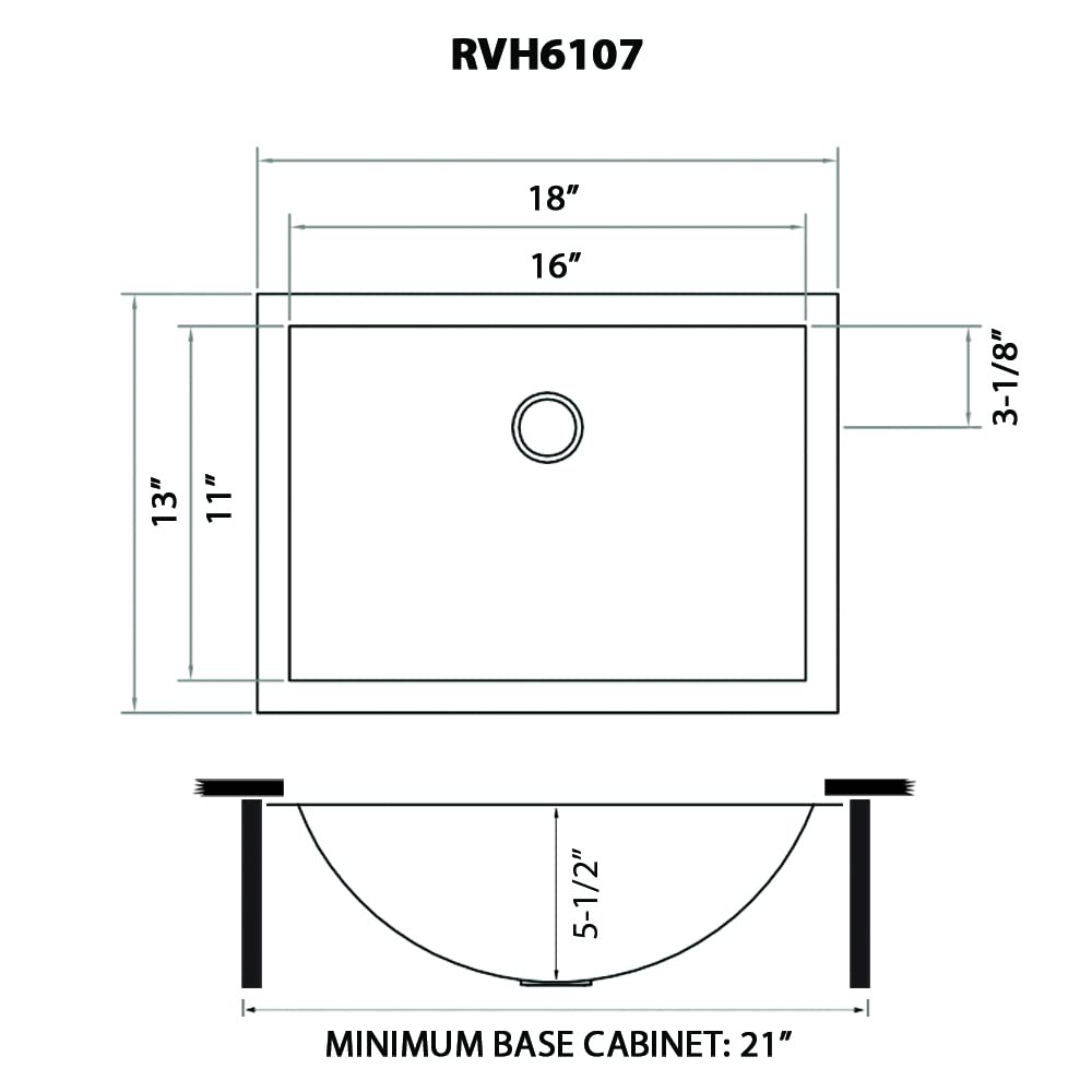 Ruvati Satin Gold Brass Tone Undermount Bathroom Sink 16 x 11 inch Stainless Steel - RVH6107GG