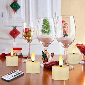 12 PCS Rechargeable Flameless Tea Lights Candles Flickering with Remote Timer and 2 USB Charging Cables, 3D Wick Battery Operated Led Decorative Candle Lights for Home, Halloween, Christmas Decor