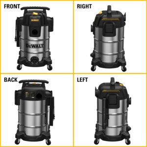 DeWalt DXV08S Wet/Dry Vacuum 8 Gallon 4 Peak HP, Stainless Steel, Silver