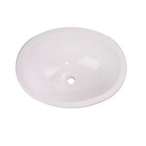 ToughGrade Single Bowl RV 16" Long x 12-1/4" Wide Bathroom Sink (Parchment)