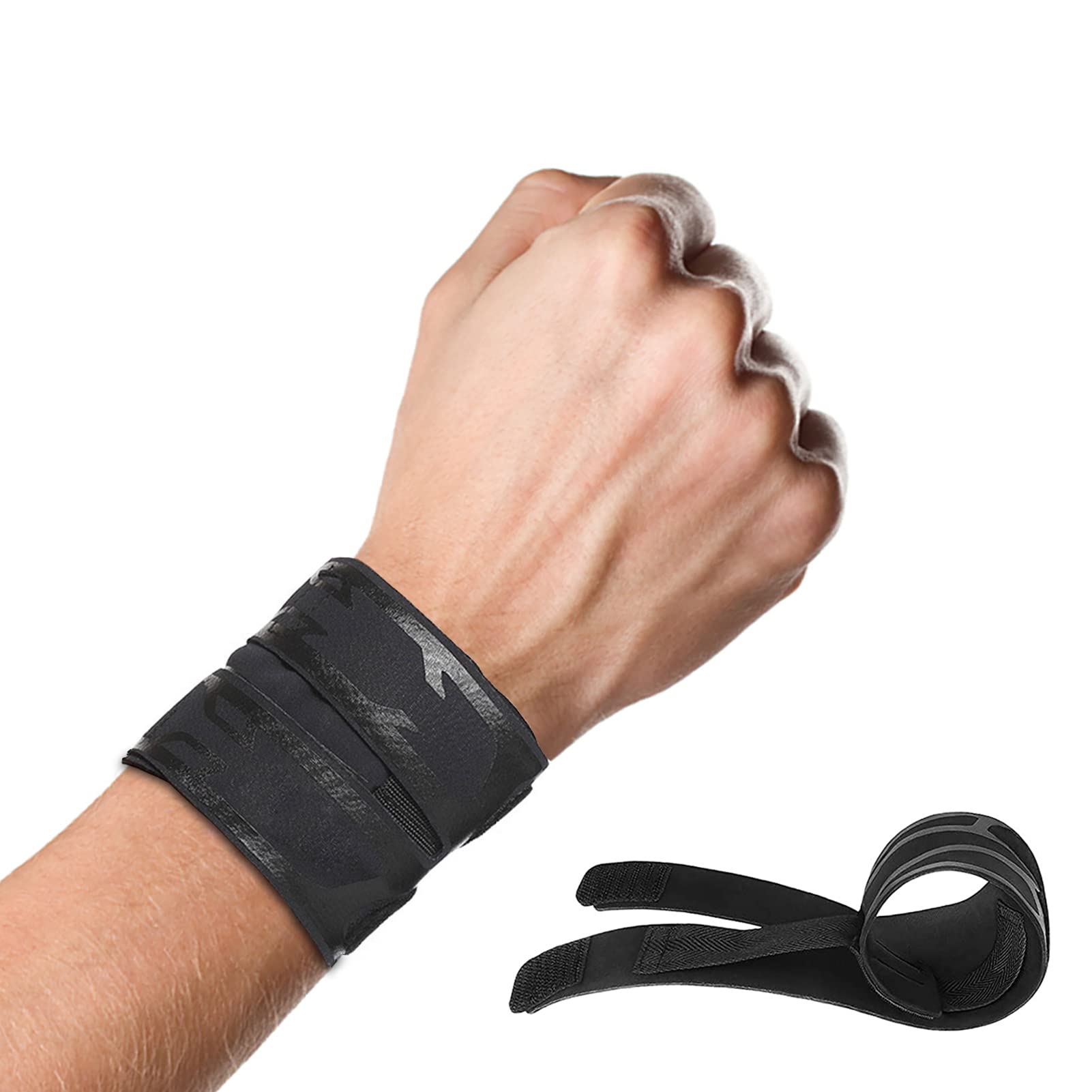 Mezeic Wrist Brace for Carpal Tunnel, Adjustable Ultra Thin Compression Wrist Wraps Wrist Support for Tendonitis and Arthritis Wrist Strap Pain Relief for Men Women, Working Out, Weightlifting - Black