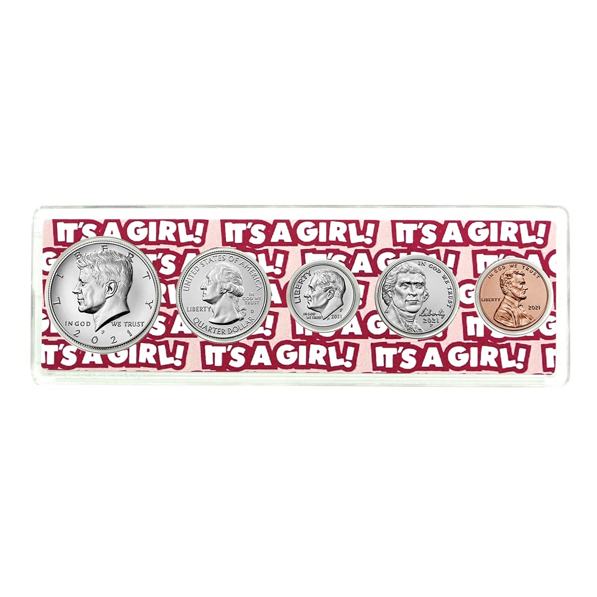 2021 5 Coin Birth Year Set in"It's a Girl" Holder Uncirculated