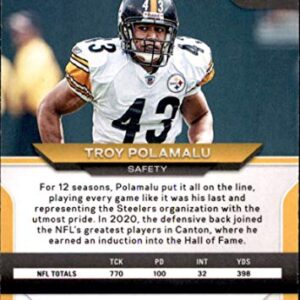 2020 Panini Prizm #73 Troy Polamalu Pittsburgh Steelers NFL Football Trading Card