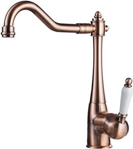 kitchen faucet copper bar faucet 360 ° swivel single handle traditional period single ceramic lever kitchen sink faucet antique mixer tap one hole wet bar sink faucet victorian commercial