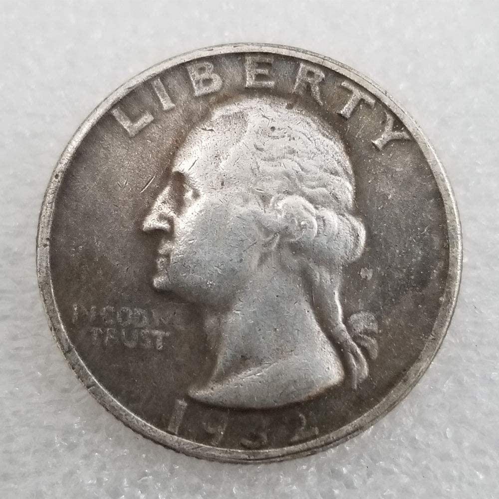 1932 American Liberty Quarter Nickel Old Coin-Old American Coins-Great Commemorative Collection Exquisite Craft Coin Gifts for Boys/Girls/Adults