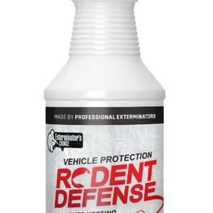 Exterminators Choice Rodent Defense Vehicle Protection Spray | 32 Ounce and 8 Large Glue Traps | Natural, Non-Toxic Mouse and Rat Repellent | Quick, Easy Pest Control for Cars and Trucks | Safe Around Kids & Pets