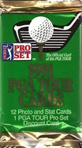 1991 pro set pga golf cards 12 cards per pack. possible palmer, nicklaus, stewart, trevino