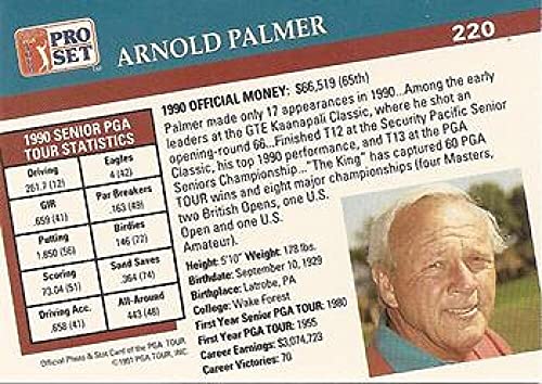 1991 Pro Set PGA Golf Cards 12 cards per pack. Possible Palmer, Nicklaus, Stewart, Trevino