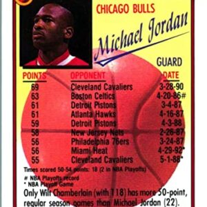 1992-93 Topps #205 Michael Jordan - Chicago Bulls 50 Point Club NBA Basketball Card NM-MT