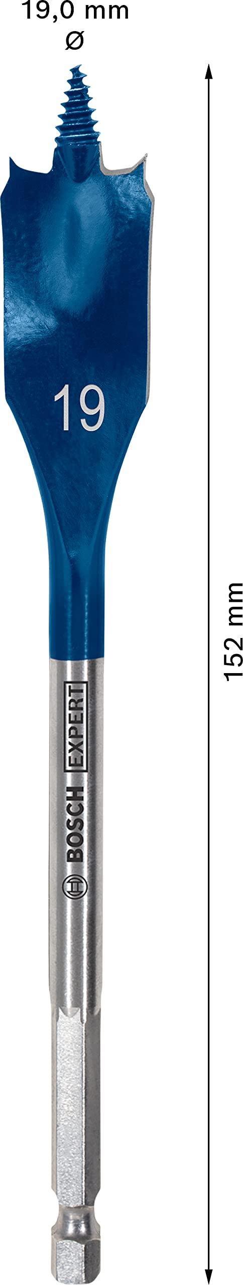 Bosch Professional 1x Expert Self Cut Speed Spade Bit (for Fast and Rough Drilling in Softwood, Ø 19mm, Accessories Drill Driver)