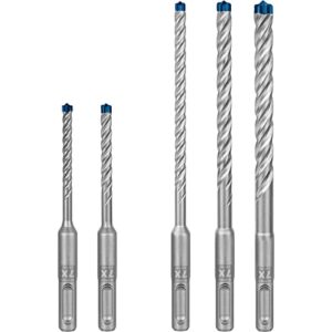 Bosch Professional 5X Expert SDS plus-7X Hammer Drill Bit Set (for Reinforced Concrete, Ø 5-10 mm, Accessories Rotary Hammer Drill)