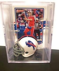 josh allen buffalo bills mini helmet football card display case collectible auto shadowbox autograph