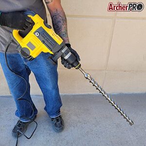 ArcherPRO 1-1/2” x 21" Inch SDS Max Drill Bit for Fast Concrete and Rock Drilling. SDS Max Rotary Hammer Drill bits with Carbide tip for Concrete and Stone. Perfect for use with Dexpan.