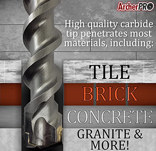 ArcherPRO 1-1/2” x 21" Inch SDS Max Drill Bit for Fast Concrete and Rock Drilling. SDS Max Rotary Hammer Drill bits with Carbide tip for Concrete and Stone. Perfect for use with Dexpan.