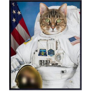 Cat Astronaut - Cat Wall Decor - Astronaut Decor - Space Wall Decor - Space Wall Art - NASA Wall Decor - Funny Cat Wall Art Poster - Cute Cat Home Decor - Cat Themed Gifts