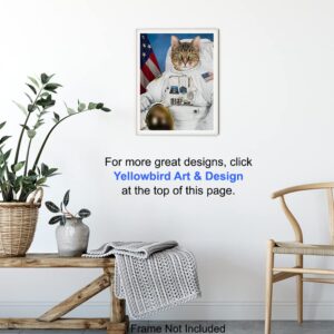 Cat Astronaut - Cat Wall Decor - Astronaut Decor - Space Wall Decor - Space Wall Art - NASA Wall Decor - Funny Cat Wall Art Poster - Cute Cat Home Decor - Cat Themed Gifts