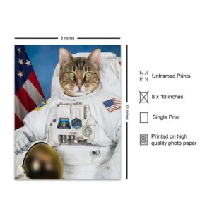 Cat Astronaut - Cat Wall Decor - Astronaut Decor - Space Wall Decor - Space Wall Art - NASA Wall Decor - Funny Cat Wall Art Poster - Cute Cat Home Decor - Cat Themed Gifts