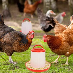 winemana Chick Feeder 1 Lb and Waterer 1.5 L Kit, Hanging Poultry Plastic Containers for Outdoor (Size: 7" x 7" )