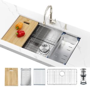 kitchen sinks 33x19 inch workstation undermount sink stainless steel sink 16 gauge single bowl kitchen sinks with accessories