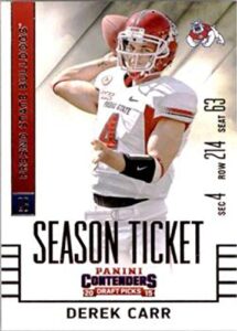 2015 panini contenders draft picks season ticket #32 derek carr nfl football card nm-mt