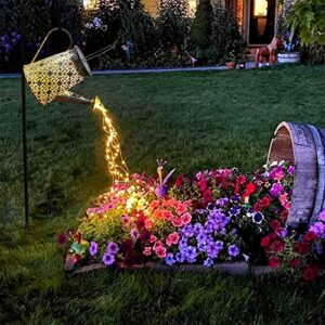 vookry solar watering can lights, large hanging solar lantern waterproof outdoor garden decor for yard porch landscape patio gardening housewarming gifts for mom women grandma birthday