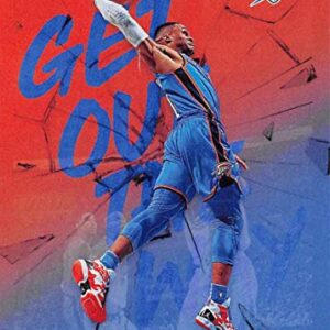 2018-19 NBA Hoops Get Out The Way Holo #1 Russell Westbrook Oklahoma City Thunder Official Panini Basketball Card