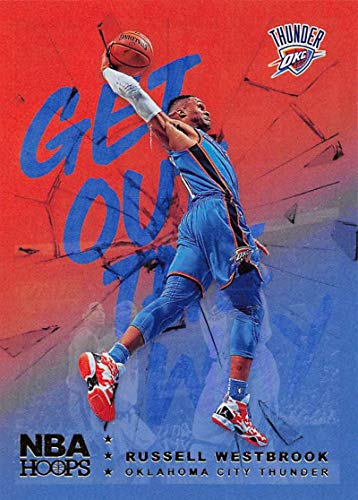 2018-19 NBA Hoops Get Out The Way Holo #1 Russell Westbrook Oklahoma City Thunder Official Panini Basketball Card