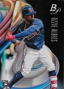 2018 bowman platinum #41 ozzie albies nm-mt rc rookie card atlanta braves official mlb baseball trading card in raw (nm or better) condition