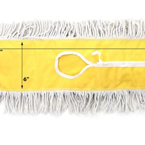 Industrial Premium Floor Dust Mop Head Refill | Commercial Cleaner Mop Head Replacement 24" (Pack of 3)